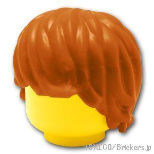 LEGO レゴ パーツ 髪 ばら売り #87991 ミニフィグ ヘア - ナチュラルヘア：ダークオレンジ | LEGOの部品 ミニフィギュア ...
