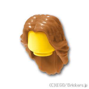 LEGO レゴ パーツ 髪 ばら売り #90396 ミニフィグ ヘア - ミディアムウェービー：ミディアムヌガー | LEGOの部品 ミニ ...
