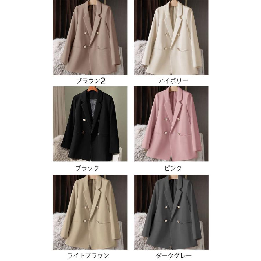 通勤 ダブル テーラード アウター ビジネススーツ オフィスカジュアル