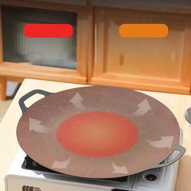 5点セット 鉄板 30cm 34cm 36cm 38cm グリドル 丸型 鉄板 収納袋付き パン プレート 直火/炭/火ガス/IH対応 軽量 韓国 グ :lella1190:ブリッジブリッジ ...