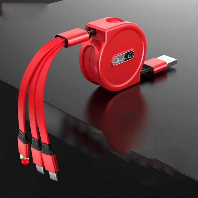 3in1 充電ケーブル USB両面挿入 iPhone Android Type-C Lightning microUSB 巻き取り ケーブル : ブリッジブリッジ - 通販 - Yahoo ...