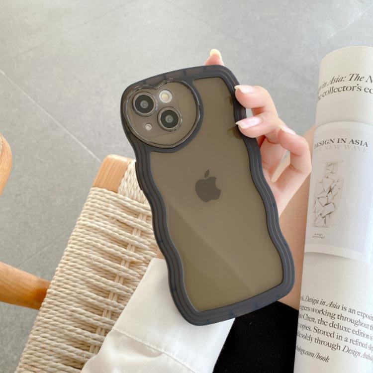 【2個組】 クリアケース 透明 可愛い iPhoneケース iphone14ケース クリア うねうね なみなみ iphone13pro max iph : ブリッジブリッジ - 通販 ...