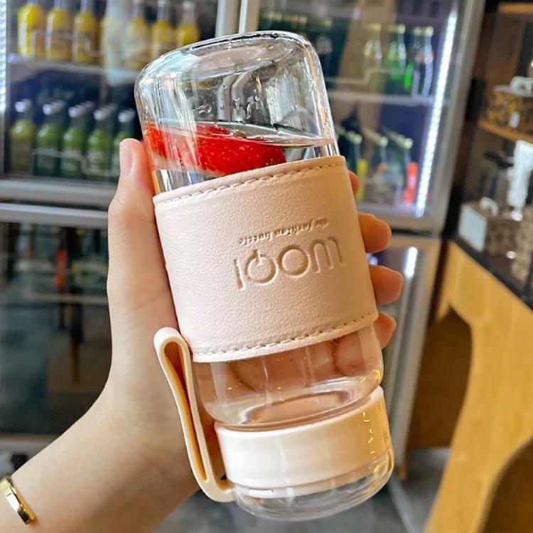 ウォーターボトル ガラス 水筒 透明 ボトル おしゃれ シンプル 断熱カバー付き フィルター付き 大容量 340ml 480ml 耐冷 耐熱 : ブリッジブリッジ - 通販 - Yahoo ...