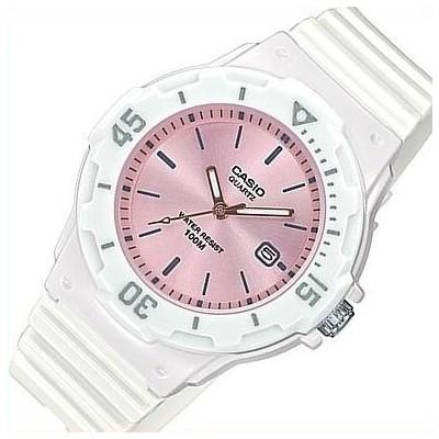 CASIO Standard カシオ スタンダード アナログクォーツ レディース腕時計 ホワイトラバーベルト ピンク文字盤 海外モデル LRW ...