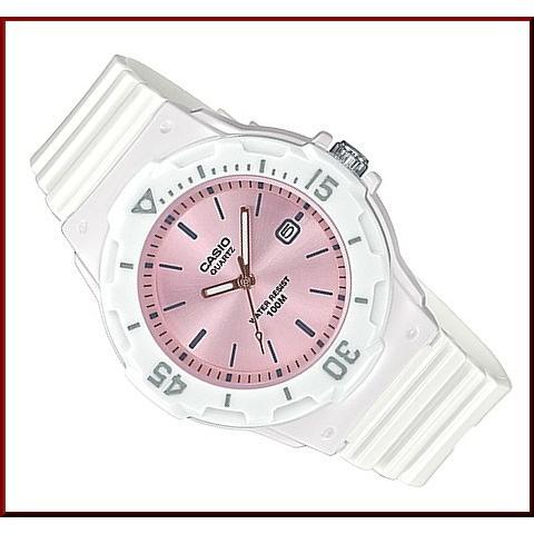 CASIO Standard カシオ スタンダード アナログクォーツ レディース腕時計 ホワイトラバーベルト ピンク文字盤 海外モデル LRW ...
