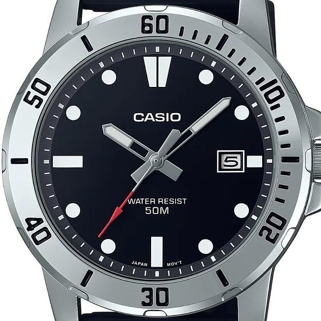 CASIO（カシオ） スタンダード メンズ腕時計 ブラック文字盤 ブラックラバーベルト 海外モデル MTP-VD01-1E : BRIGHT ...