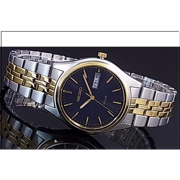 SEIKO セイコー ソーラー時計 メンズ腕時計 コンビメタルベルト SEIKO セイコー ソーラー時計 メンズ腕時計 コンビメタルベルト
