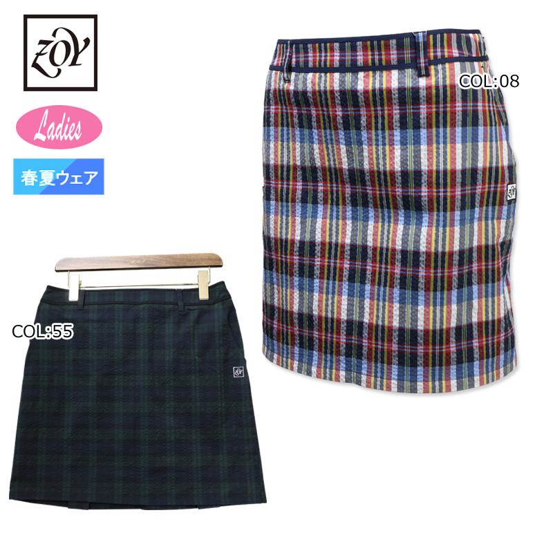 ZOY（ゾーイ） ZOY 071632321 レディース 清涼 スカート サッカー素材 吸水速乾 ストレッチ ゴルフウェア スポーツウェア ...