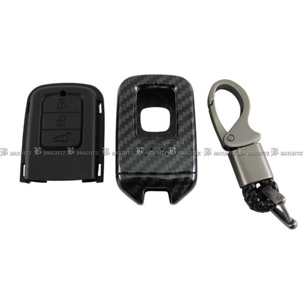 BRIGHTZ CR-V RT5 RT6 RW1 RW2 カーボン調スマートキーケース 黒 KEY−CASE−030 ...