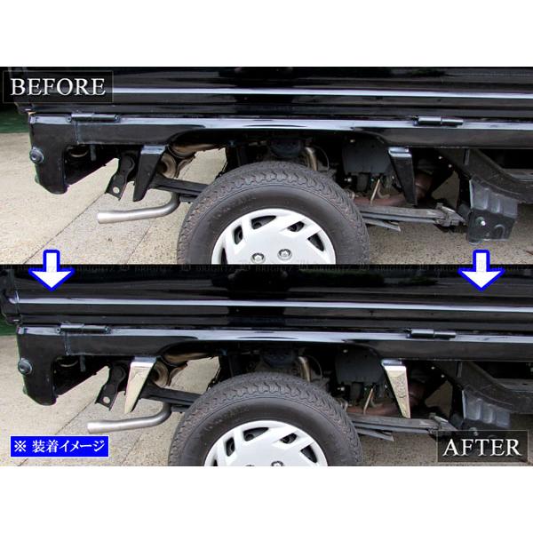 ブライツ(車) BRIGHTZ アクティトラック HA8 HA9 超鏡面ステンレスメッキリアマッドガードパネル 4PC 泥除け タイヤ ハウス ...