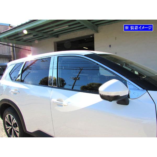 ブライツ(車) BRIGHTZ エクストレイル T33 SNT33 超鏡面ステンレスメッキピラーパネル バイザー無用 8PC サイド ガーニッシュ カバー PIL−SIL−456 : パーツ ...