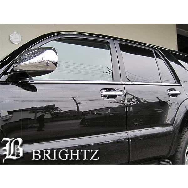 ハイラックスサーフ 215 超鏡面 ステンレス メッキ ウィンドウ モール 4PC ウェザーストリップ カバー WIN−SIL−088 ...