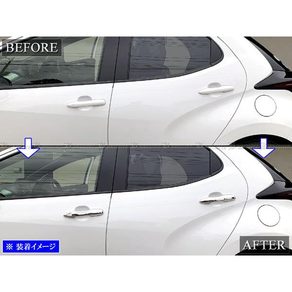 ヤリス MXPH14 MXPH17 メッキ ドア ハンドル カバー ノブ ハーフ カバー タイプ HUセット PRIUS50−NOBU−HS− ...