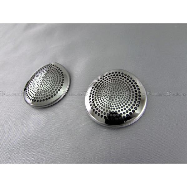 ルーミーカスタム M900A M910A 超鏡面 ステンレス メッキ ツイーター カバー 2PC スピーカー ガーニッシュ ベゼル パネル ...