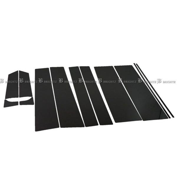 セレナ NC25 CNC25 超鏡面 ステンレス ブラック メッキ ピラー パネル バイザー無用 12PC カバー PIL−BLA−225 : ...