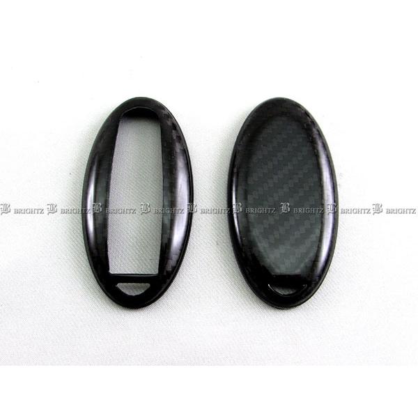 GT-R R35 リアルカーボンスマートキーケース 黒 キーカバー キーケース キープロテクター GTR KEY−CASE−054 ...