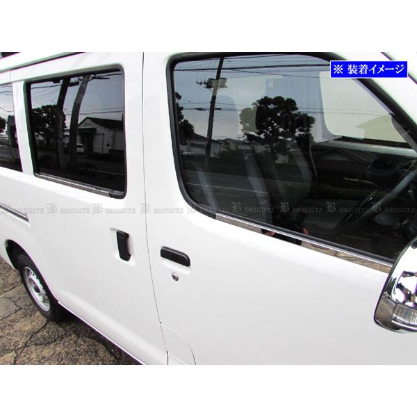 タウンエースバン S403M S413M 超鏡面 ステンレス メッキ ウィンドウ モール 4PC ウェザーストリップ カバー WIN−SIL− ...