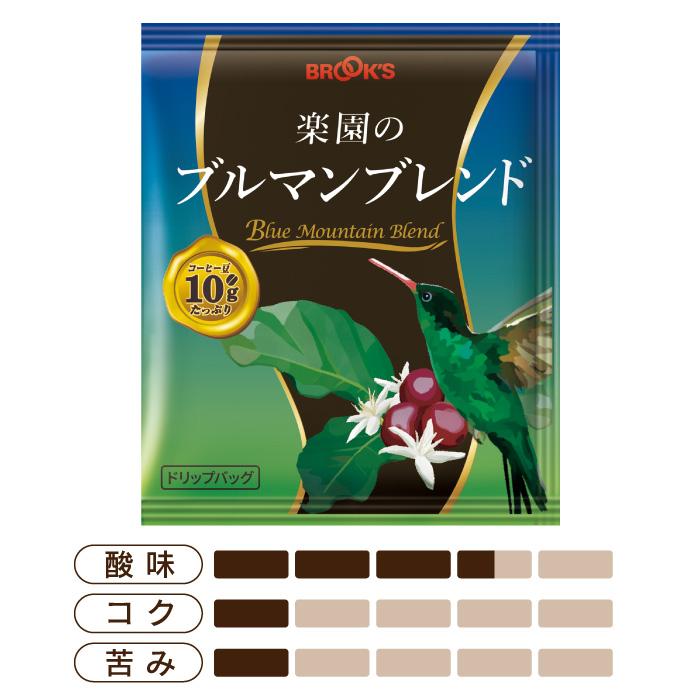 ブルックス(食品) 送料無料 コーヒーおすすめ銘柄セレクト ドリップコーヒー 40袋 たっぷり 珈琲 個包装 飲み比べ 1杯10g 15g 10銘柄 ブルマン モカ ブルックス BROOK'S ...