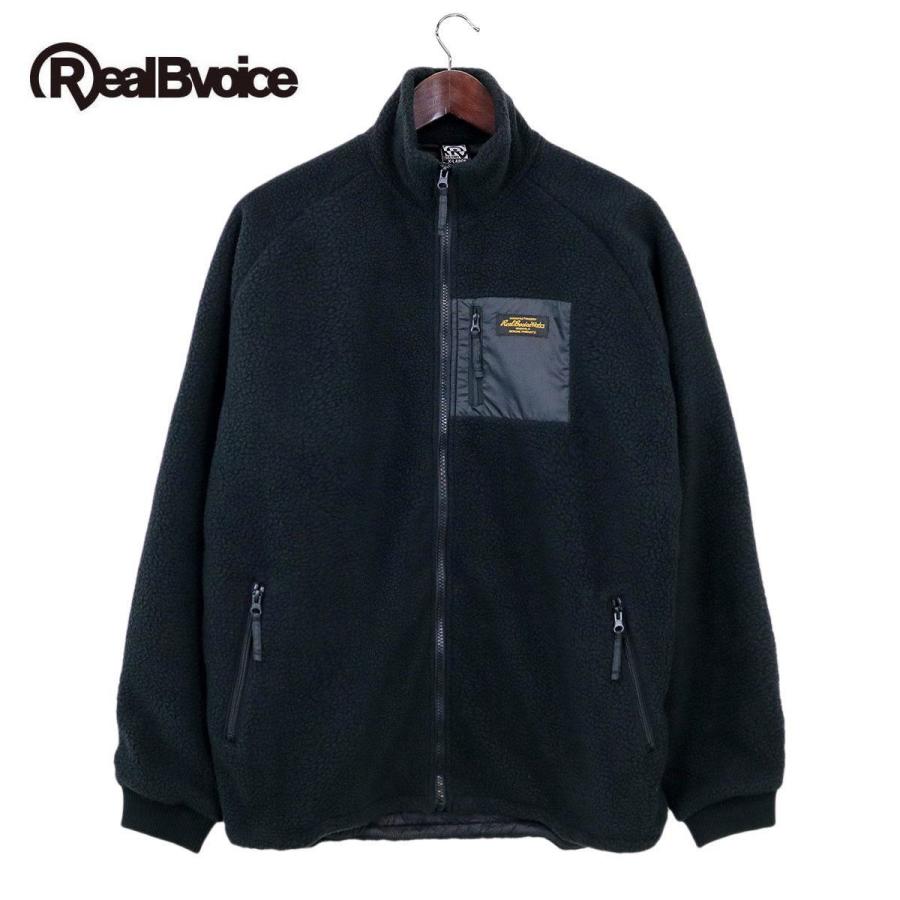 RealBvoice REAL B VOICE リアルビーボイス ボア フリース ジャケット BOA FLEECE JACKET ブラック ...