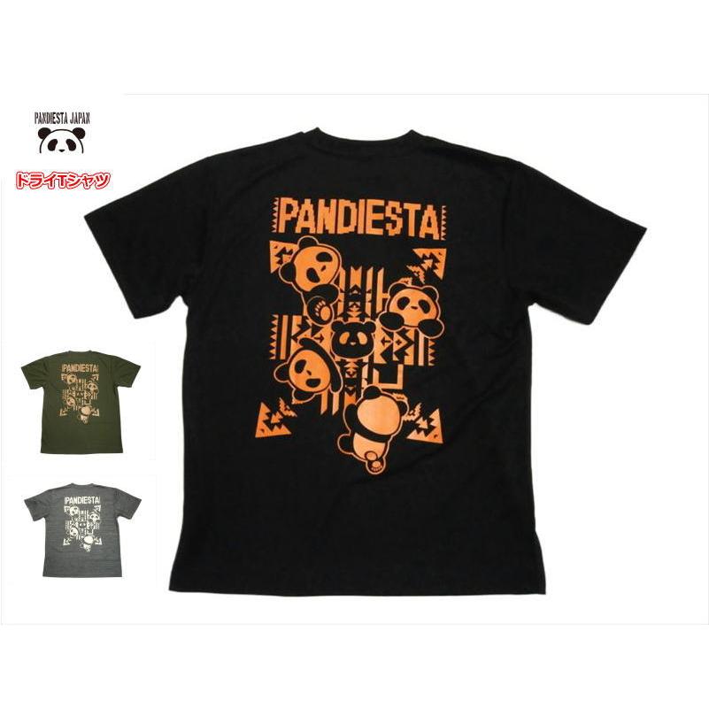 PANDIESTA（パンディエスタ） ドライ素材Tシャツ 523876 "ネイティブ パンダ" 吸水速乾 UVカット ドライ半袖 Tシャツ ...