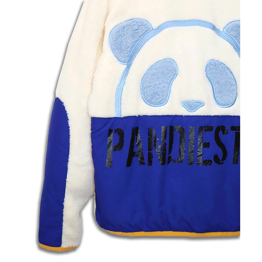 PANDIESTA（パンディエスタ） フリース 533563 熊猫印 ソフトフリース 布帛切替 ジップジャケット ホワイト : ブロス ...