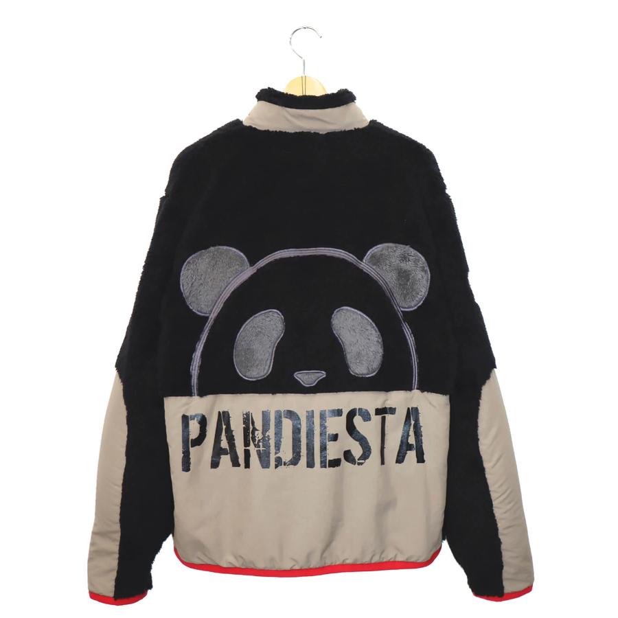 PANDIESTA パンディエスタ フリース 533563 熊猫印 ソフトフリース 布帛切替 ジップジャケット ブラック : ブロス ...
