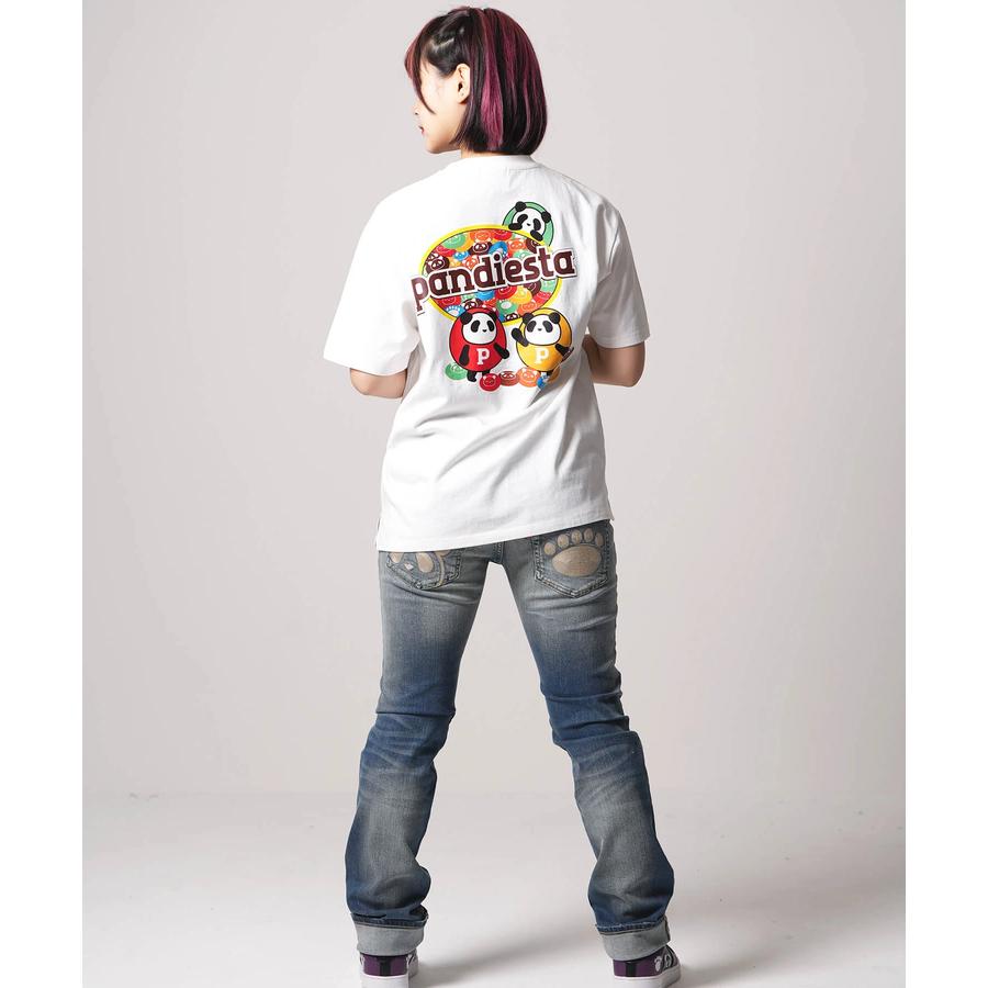 PANDIESTA パンディエスタ 半袖Tシャツ 554350 カラフルスイーツ プリント ポケットTシャツ ホワイト : ブロスクロージング ...