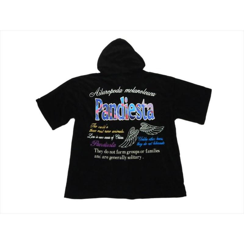 PANDIESTA パンディエスタ 554561 パイル素材 ロゴアップリケ パーカーセットアップ (パーカー＆ショーツ) 上下 ユニセックス ...