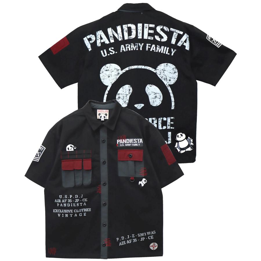 PANDIESTA（パンディエスタ） PANDIESTA JAPAN 半袖シャツ 554952 熊猫陸軍 PDJ-ARMY パンダ ...