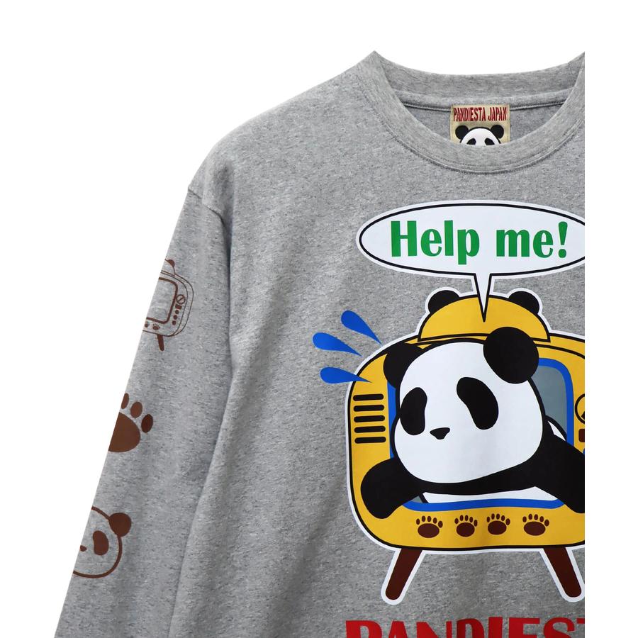 PANDIESTA（パンディエスタ） 長袖Tシャツ 564351 プリント"PANDA IN THE TV/パンダ イン ザ テレビ" ロング ...