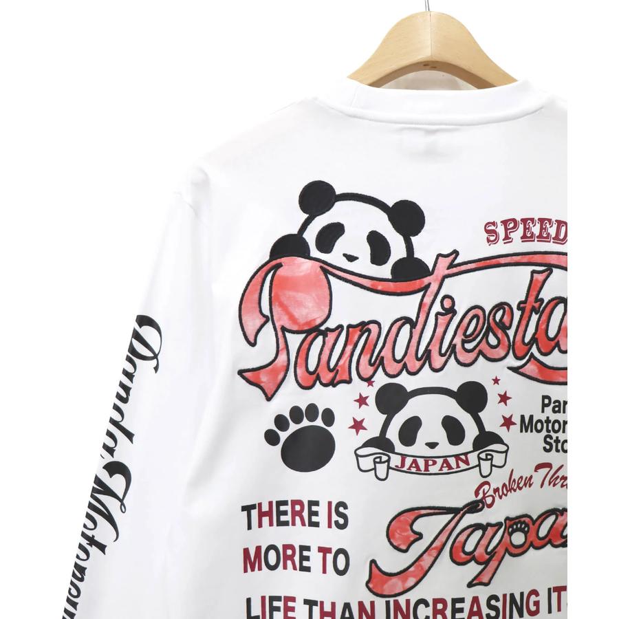 PANDIESTA パンディエスタ 長袖Tシャツ 592600 刺繍＆プリント"PDJ-モーターサイクル チーム" ロングスリーブTシャツ ...