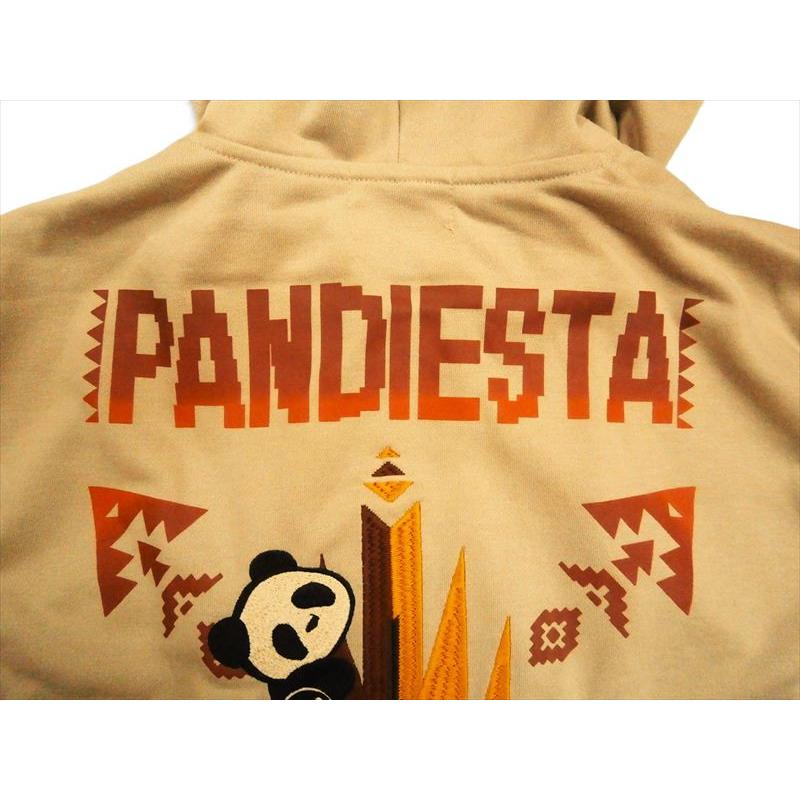 PANDIESTA（パンディエスタ） パーカー 592860 熊猫印 ネイティブ パンダ 裏毛スウェット フルジップパーカー ベージュ ...
