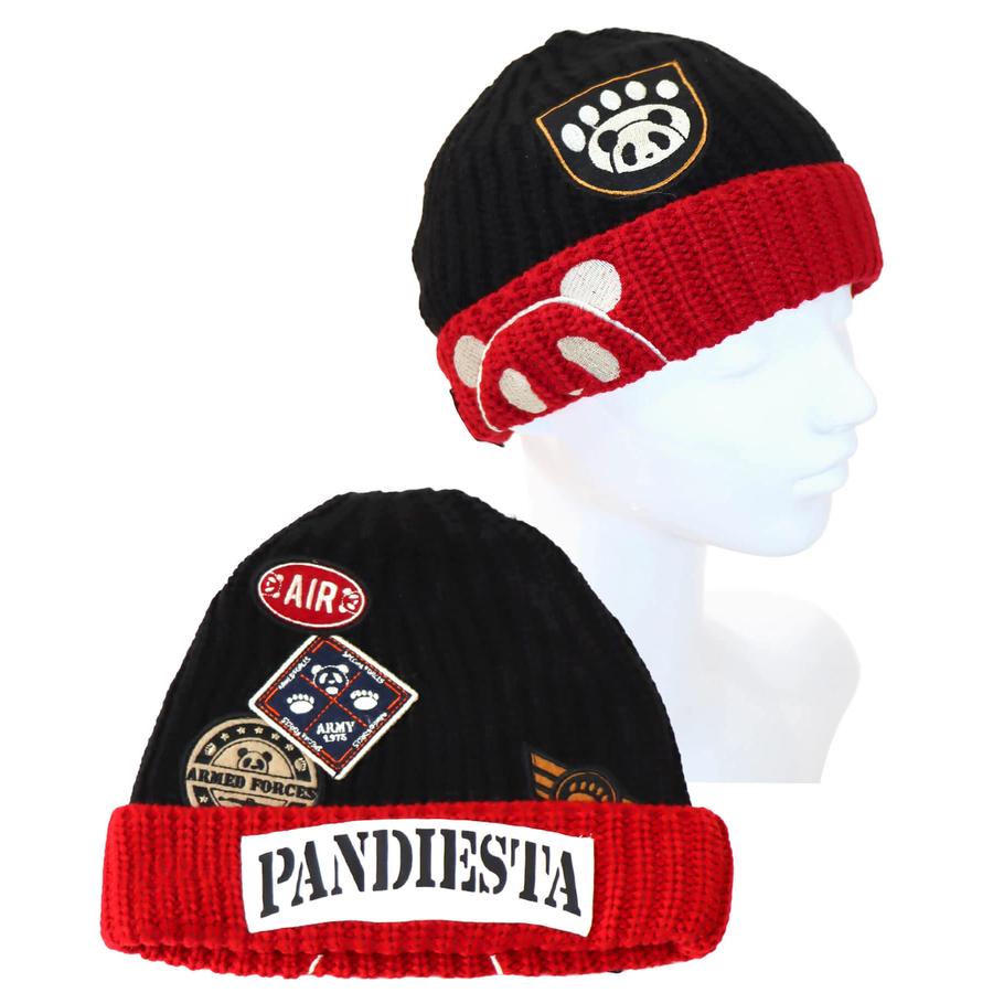 PANDIESTA（パンディエスタ） 帽子 595967 エアフォース パンダ ミリタリー ワッペン ニット キャップ メンズ レディース ...