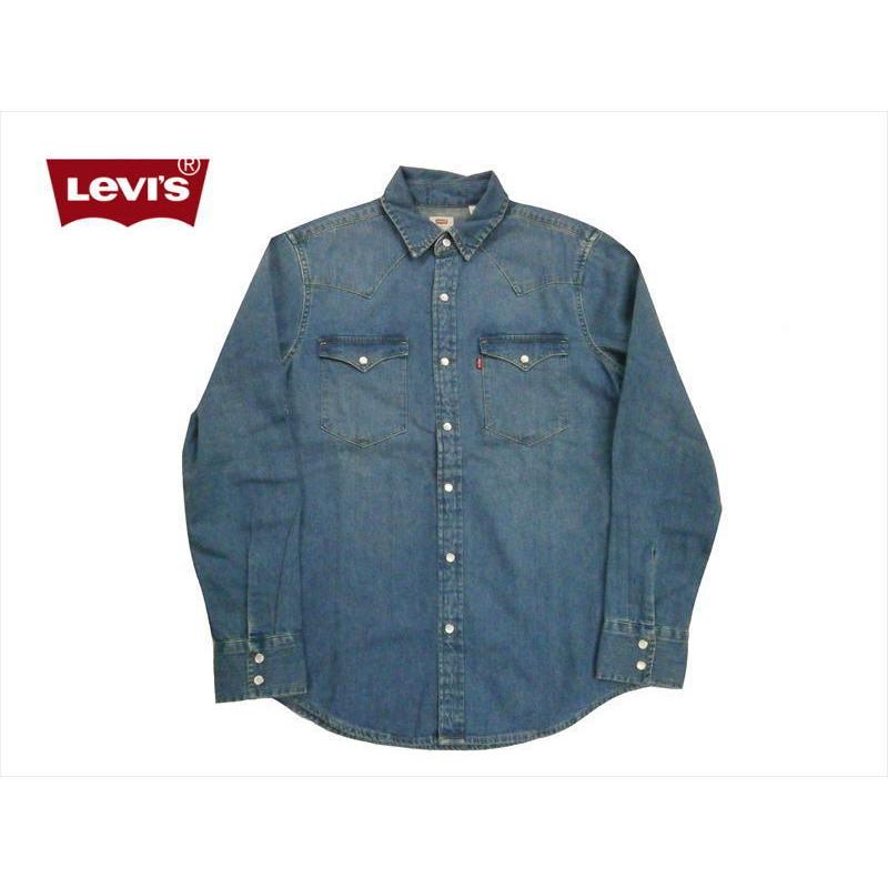 リーバイス Levi's 長袖シャツ CLASSIC スタンダード デニム 長袖ウエスタンシャツ 857450001 DARK WASH ...