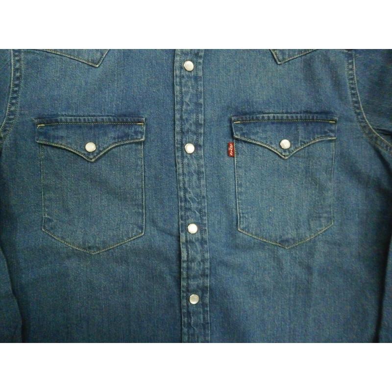 リーバイス Levi's 長袖シャツ CLASSIC スタンダード デニム 長袖ウエスタンシャツ 857450001 DARK WASH ...