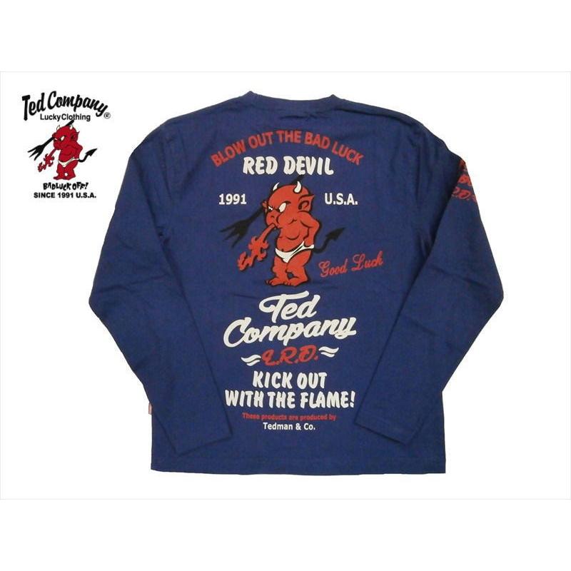 TEDMAN テッドマン TEDMAN/エフ商会 長袖Tシャツ TDLS-314 『RED DEVIL』ミリタリー・ロングTシャツ ブルー : ブロスクロージング - 通販 - Yahoo ...