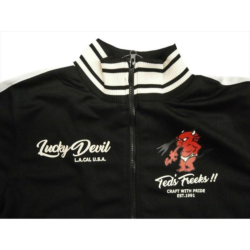TEDMAN テッドマン TEDMAN/エフ商会 ジャージ TJS-2400 『LUCKY RED DEVIL』アメカジ・ジャージ/トラックジャケット ブラック : ブロスクロージング ...