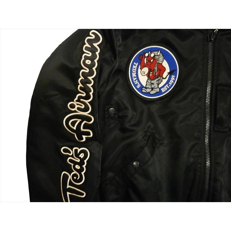 TEDMAN テッドマン TEDMAN/エフ商会・ma-1 フライトジャケット TMA-550 "Devil's Attack" MA-1 ミリタリージャケット ブラック : ブロス ...