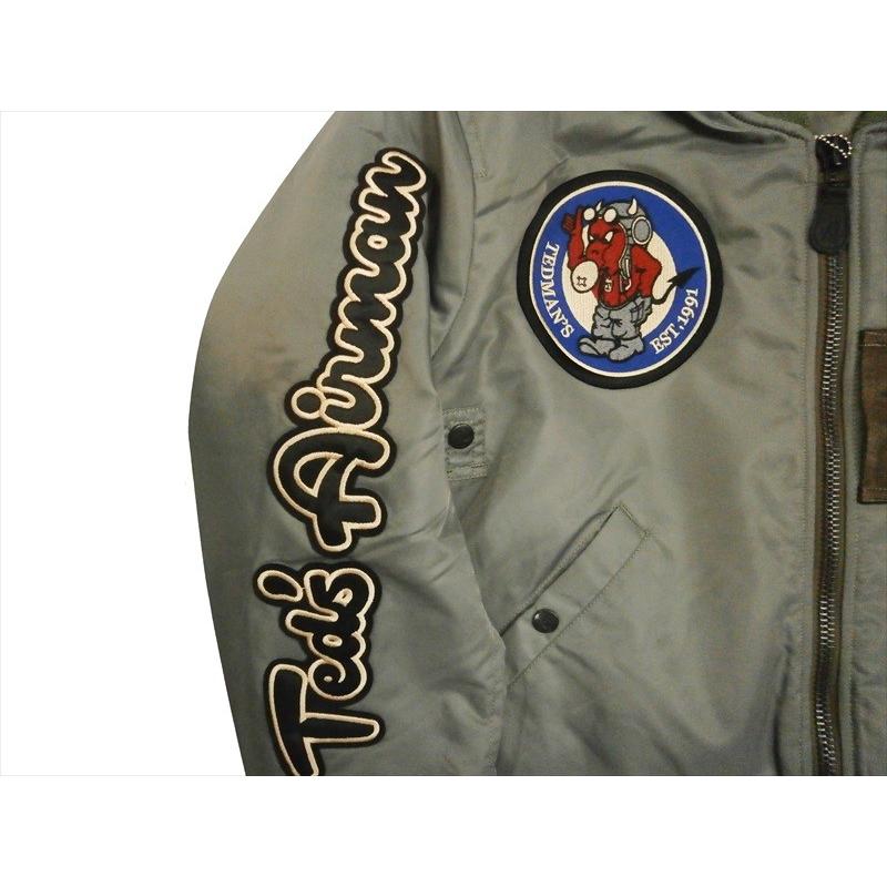 TEDMAN テッドマン TEDMAN/エフ商会・ma-1 フライトジャケット TMA-550 "Devil's Attack" MA-1 ミリタリージャケット Pグレー : ブロス ...