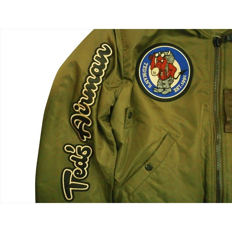 TEDMAN テッドマン TEDMAN/エフ商会・ma-1 フライトジャケット TMA-550 "Devil's Attack" MA-1 ミリタリージャケット セージグリーン : ブロス ...