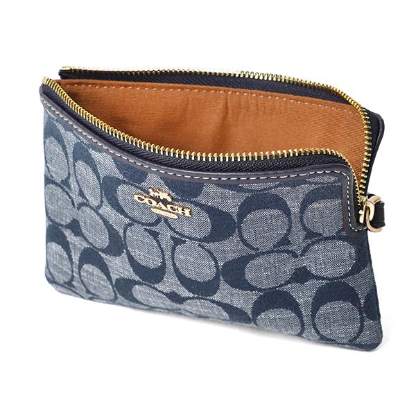 COACH コーチ ポーチ シグネチャー シャンブレー CH371 IMDEI : ブランドストリートリング - 通販 - Yahoo!ショッピング