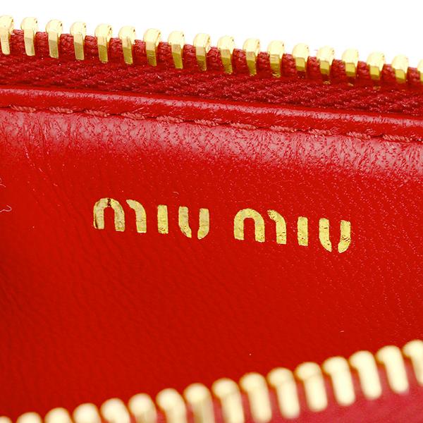 miu ミュウミュウ カードケース MIU ドットスタッズ 5MB006 2DRA miu ミュウミュウ カードケース MIU ドットスタッズ 5MB006 2DRA