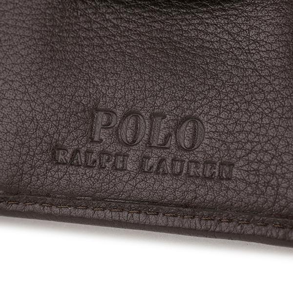 POLO RALPH LAUREN ポロ ラルフローレン 2つ折り財布 ブラウン POLO RALPH LAUREN ポロ ラルフローレン 2つ折り財布 ブラウン
