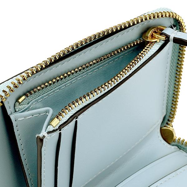 TORY BURCH 並行輸入 トリーバーチ 2つ折り財布 ブリテン 139266 409レディース ライトブルー 水色 : ブランド ...