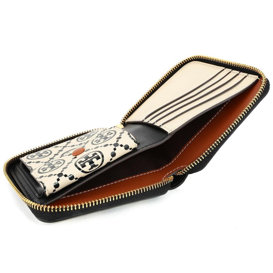 TORY BURCH トリーバーチ 2つ折り財布 Tモノグラム コントラスト TORY BURCH トリーバーチ 2つ折り財布 Tモノグラム コントラスト