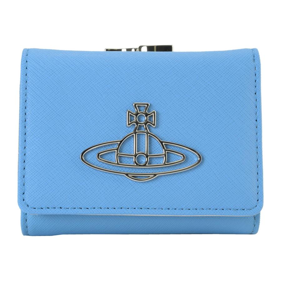 Vivienne Westwood 並行輸入 ヴィヴィアン ウエストウッド 3つ折り財布 サフィアーノ 51150026U L001N K403レディース ライトブルー 水色 : ブランド ...