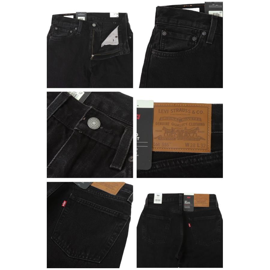 Levis PReMIUM リーバイス ジーンズ LEVIS 555 levi's メンズ リラックス ストレート デニム RELAXED STRAIGET 000LO-0002 ブラック ...