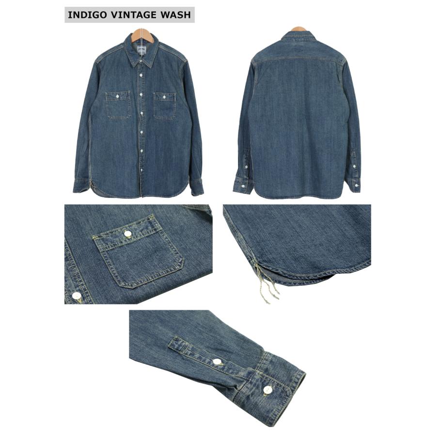 HOUSTON(ヒューストン) MENS USA COTTON DENIM WORK SHIRT 40511 / ヒューストン メンズ USA ...