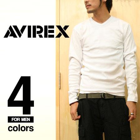 AVIREX 【AVIREX】 アビレックス Vネック 長袖 無地Tシャツ 617394/6153480 : REGAS - 通販 - Yahoo!ショッピング