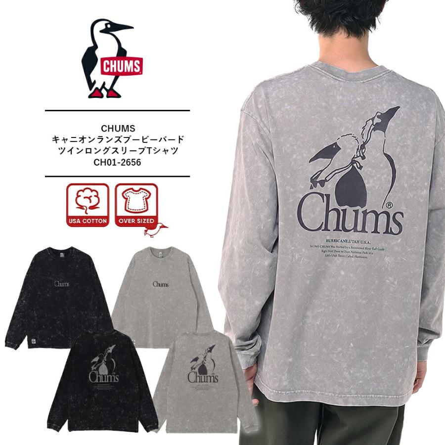 CHUMS CHUMS(チャムス) MENS LOGO CREW TOP LONG SLEEVE TSHIRT / メンズ ロゴ クルー長袖T ...